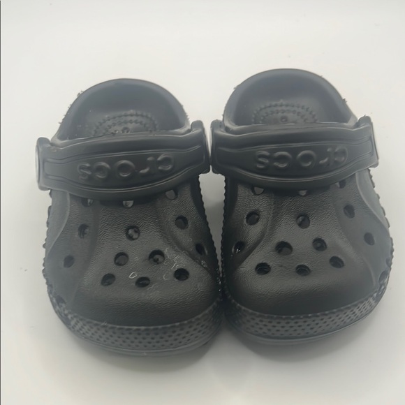 CROCS | Shoes | Crocs Black Baby Walker Shoes With Perforated Design ...